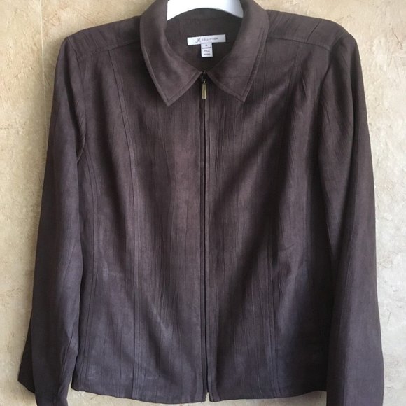 JM Collection | Tops | Jm Collection Sz Or M Womens Blouse Shirt Zip ...